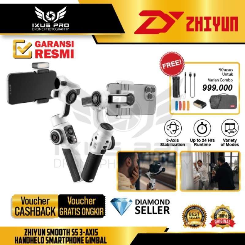 Promo Zhiyun Smooth 5s 3-axis Handheld Smartphone Gimbal - Smooth 5 S Diskon 23% Di Seller ...