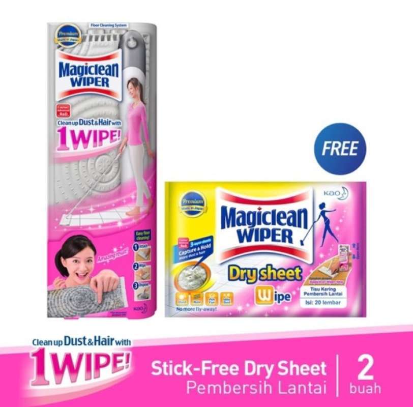 Promo Magiclean Wiper Mop 1 Set Free Magiclean Dry Sheet 20s Diskon 23% ...