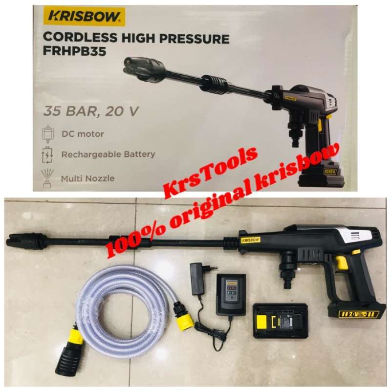 Promo Cordless Jet Washer Cleaner Krisbow 35 Bar 20v Diskon 23% Di ...