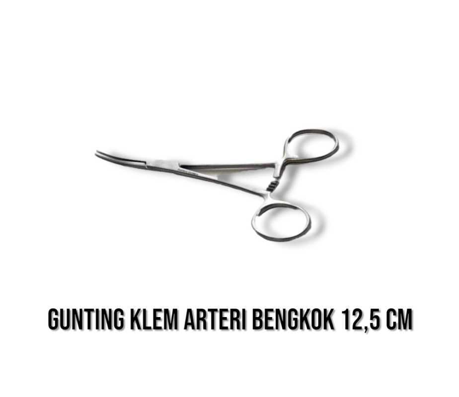 Jual Klem Arteri Bengkok 12,5 Cm Pean Bengkok 12,5 Cm Clamp Artery 12,5 ...