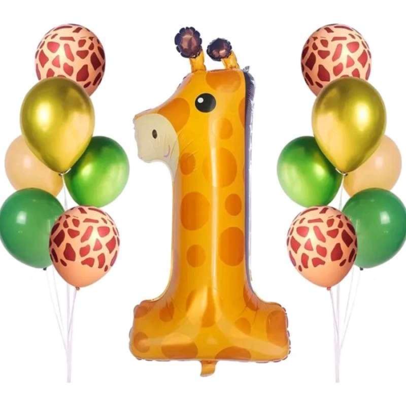Jual 13pcs Paket Balon Angka 1 Jerapah Di Seller Raindrop - Cengkareng ...