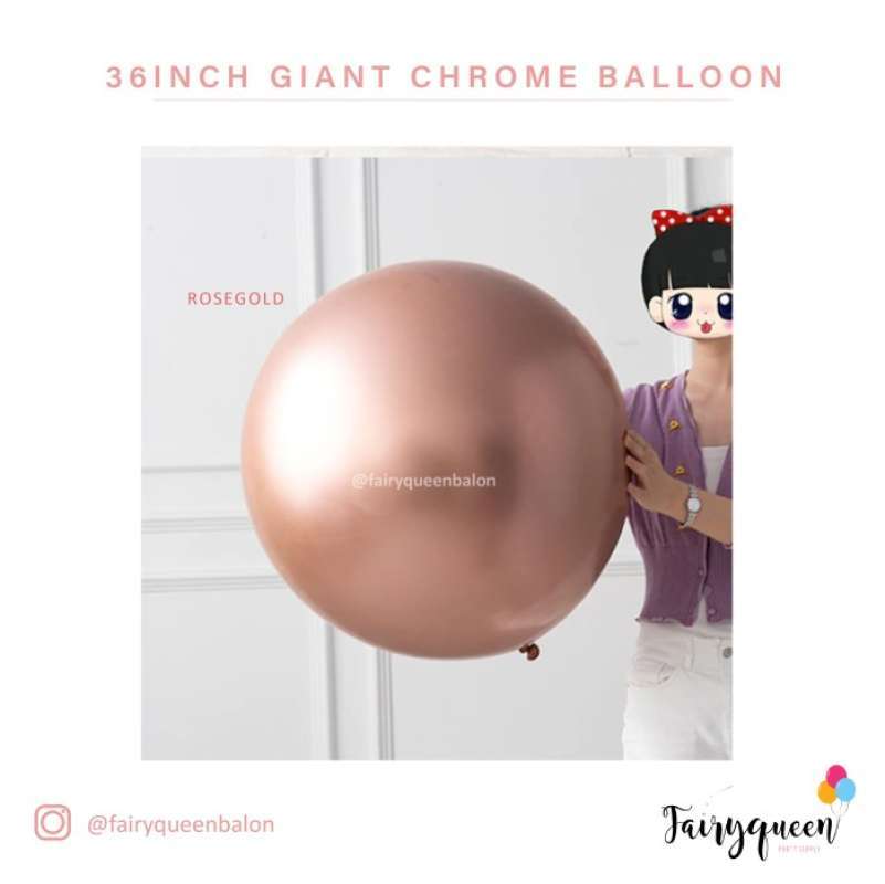 Jual 36-inch Chrome Balon Balloon Giant Jumbo - Silver Di Seller ...