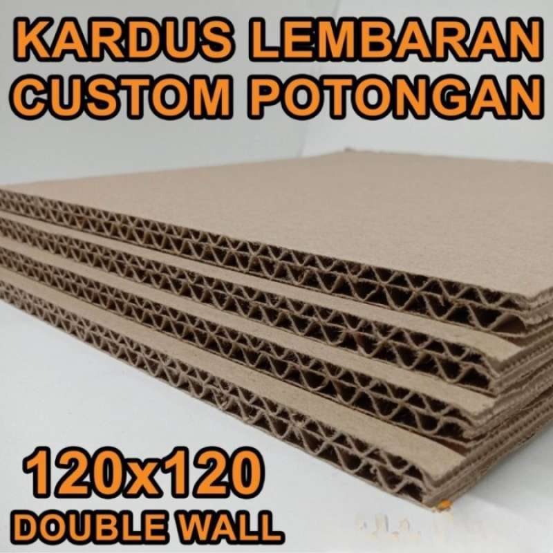Jual Kardus Lembaran Potongan Corrugated Sheet Double Wall Size 120x120 ...