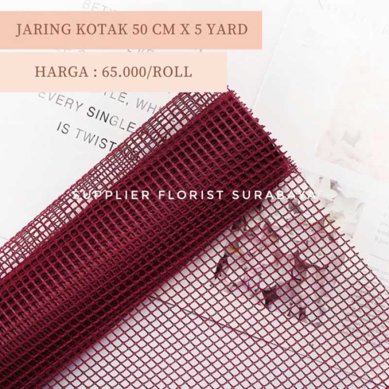 Jual Jaring Kotak Mesh Roll Wrapping Paper Kertas Wrap Pembungkus Bunga ...
