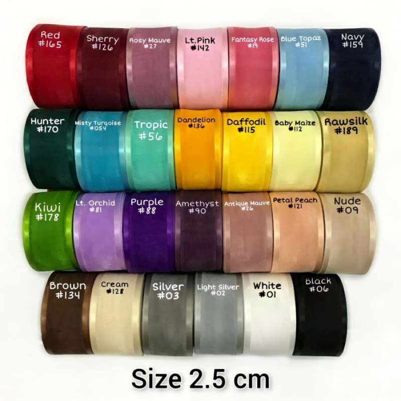 Jual 1 Meter - 3,8 Cm Pita Transparan List Satin / Pita Kaca Organza Di ...