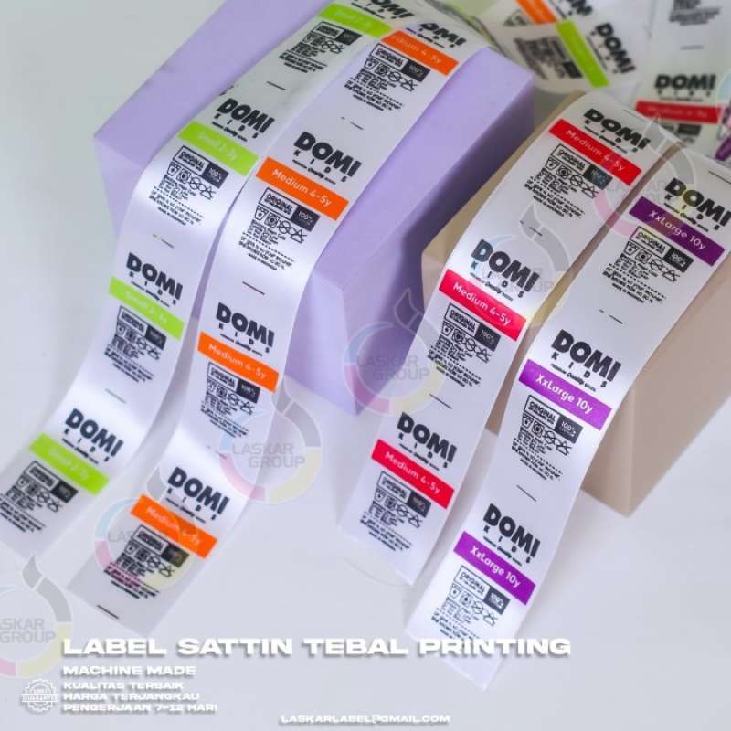 Jual 200meter Satin Tebal Satin Import Satin Rajut Label Satin Label ...