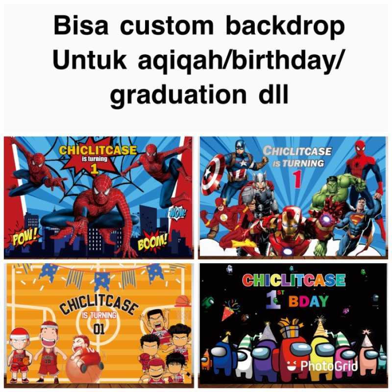 Jual Custom Backdrop Birthday Banner Ultah Spanduk Zoo Safari Animal Di ...