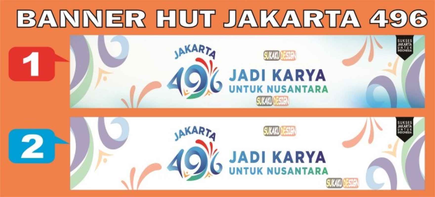 Jual Banner / Spanduk Hut Jakarta 496 / Ulang Tahun Jakarta / Bisa Cod ...