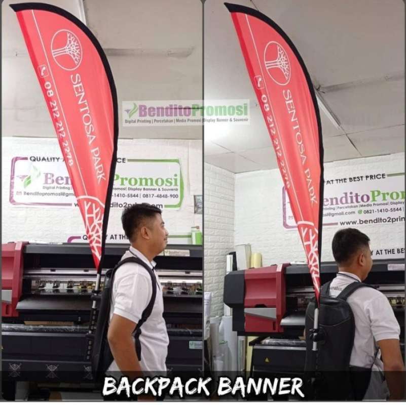 Jual Backpack Flag Banner Tipe Lengkung, Backpack Teardrop, Flying ...