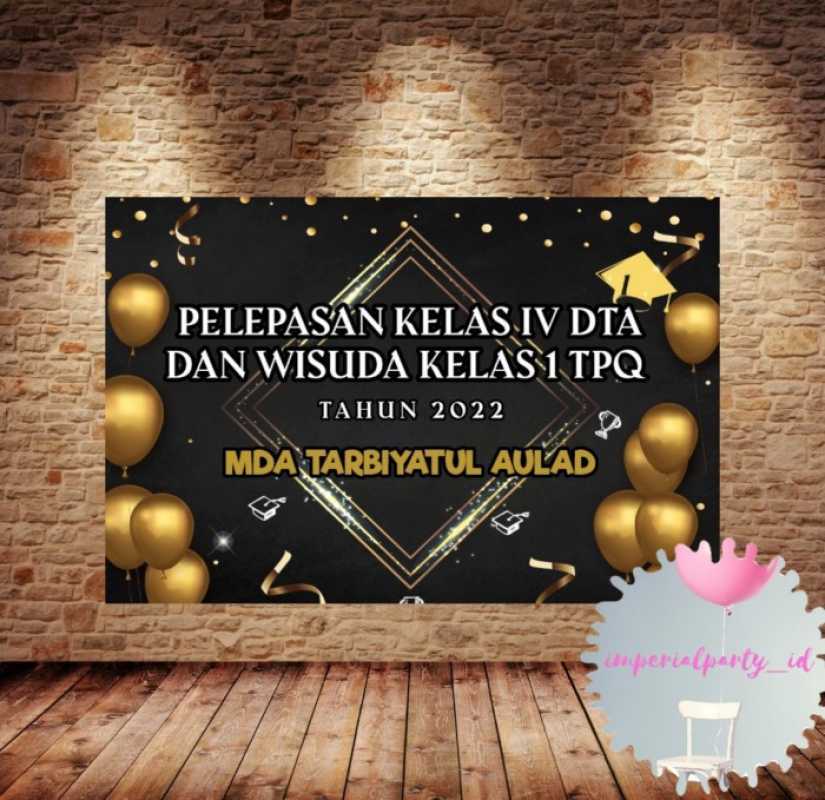 Jual Custom Graduate Backdrop Banner Spanduk Sarjana School Graduation ...
