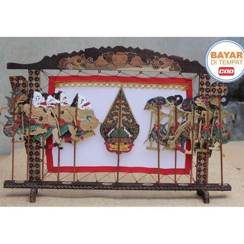 Jual Miniatur Pagelaran Wayang Kulit Halus - 1 Set Motif Batik Di ...