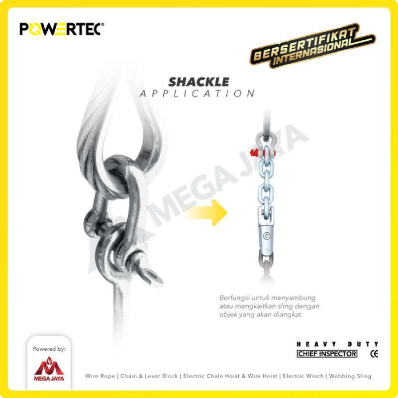 Jual Bow Shackle Omega G2130 8.5 Ton - 1 Powertec Segel Bolt Type Di ...