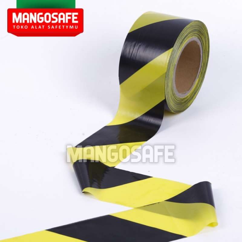 Jual Barricade Tape 3 Inch X 500m Hitam Kuning | Garis Police Safety ...