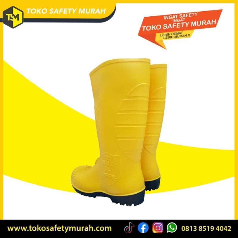 Jual Sepatu Boot Safety Sni Strength By Petrova Boots Tinggi Kuning ...