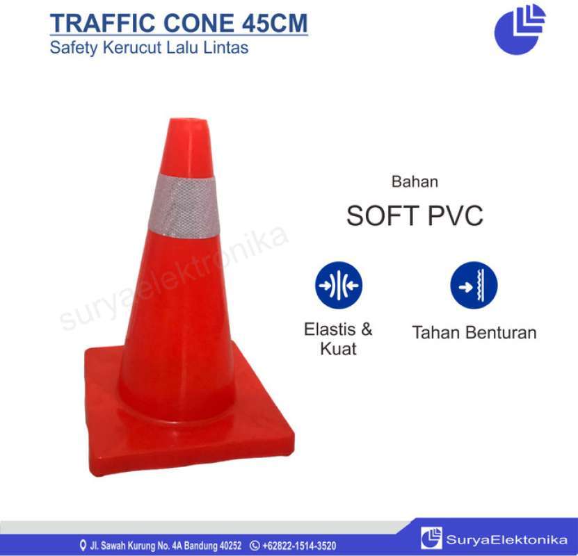 Jual Traffic Cone Rubber 45cm - Kerucut Lalu Lintas Pembatas Jalan Di Seller Yama - Cengkareng ...