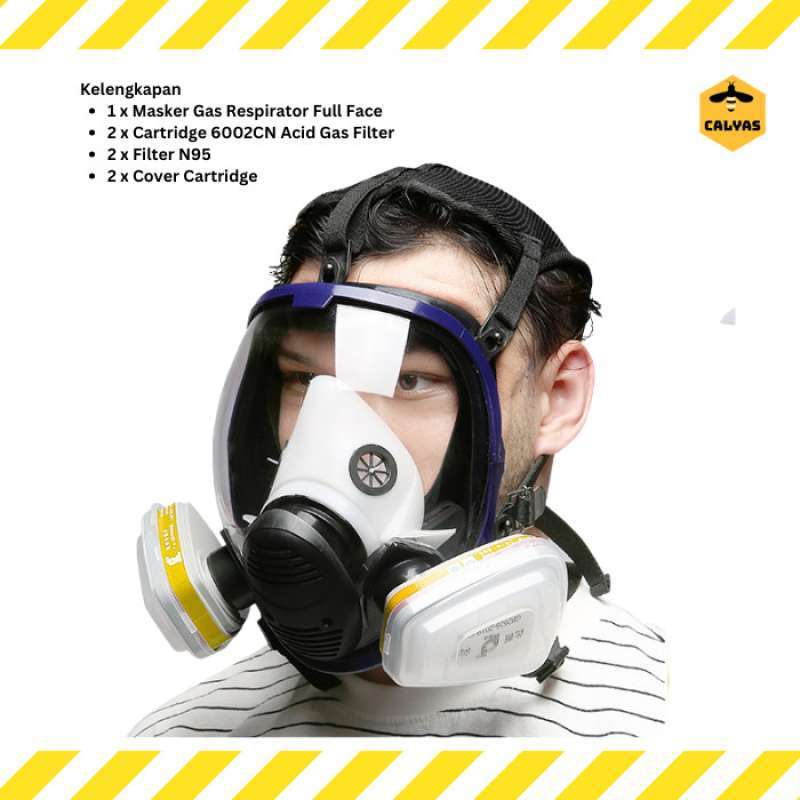 Jual Masker Gas / Masker Lab / Cat Amonia Acid Full Face Respirator Di ...