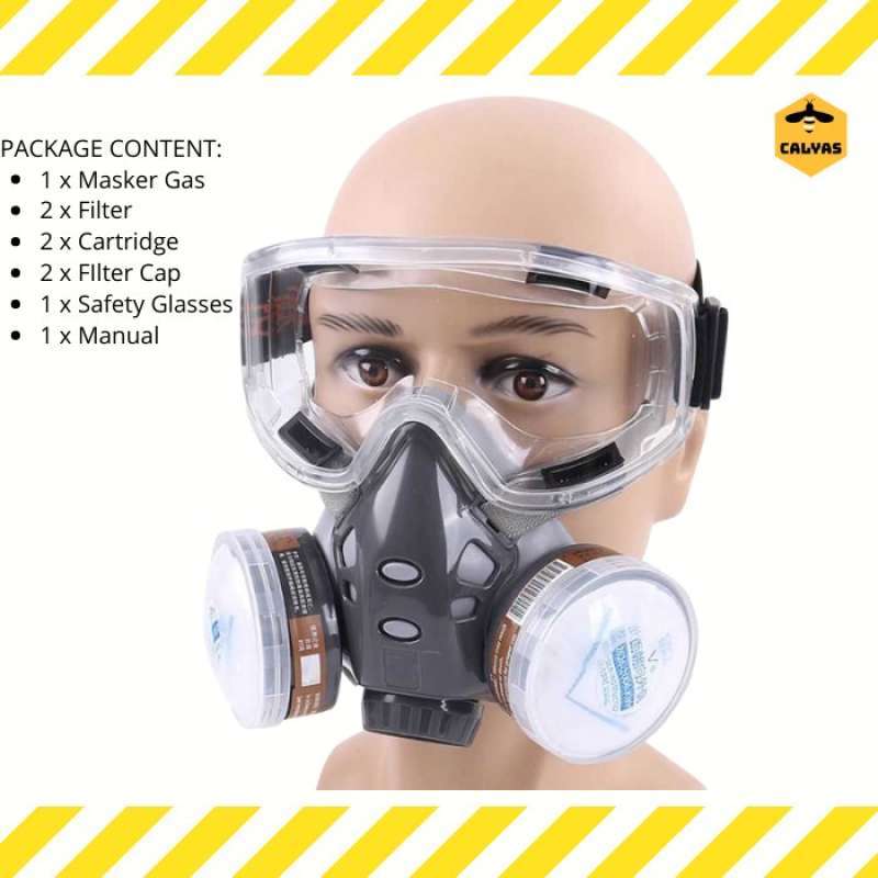 Jual Masker Gas Respirator / Masker Cat Anti Kimia Safety Industri Mask ...