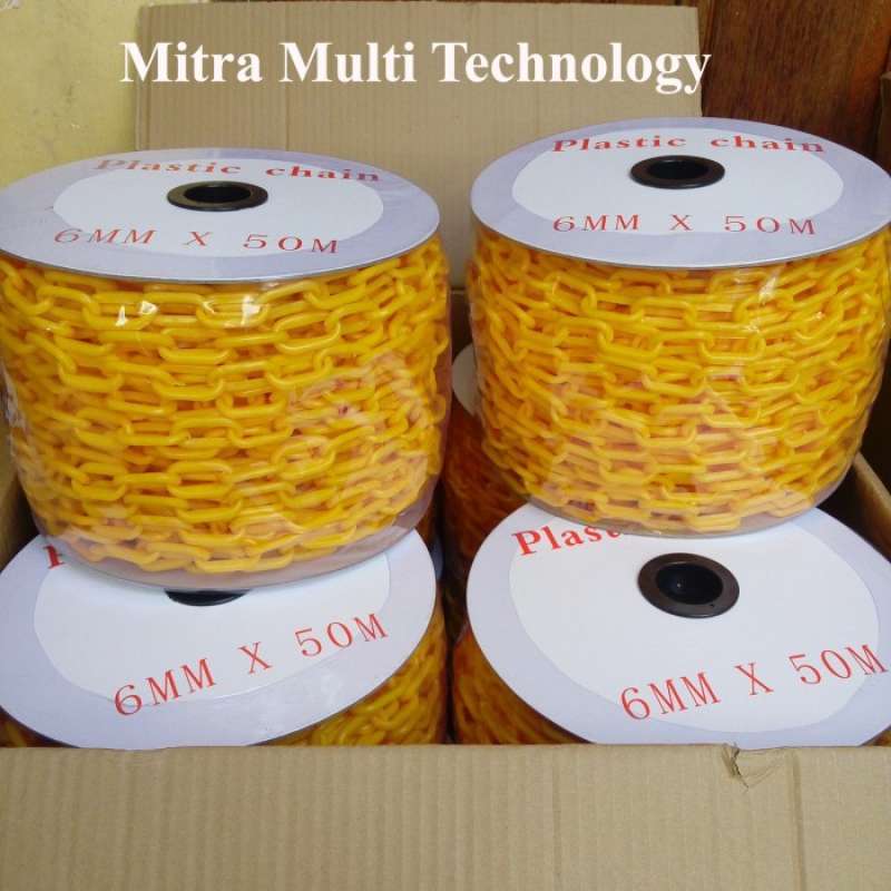 Jual Rantai Plastik / Plastik Chain Pvc 6mm X 50 Meter - Kuning Di ...