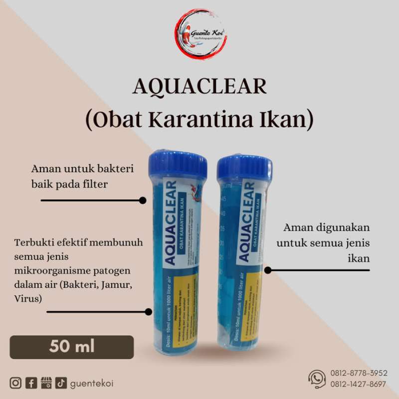 Promo Aquaclear Obat Karantina Ikan Koi Efektif Membasmi Bakteri Jamur ...