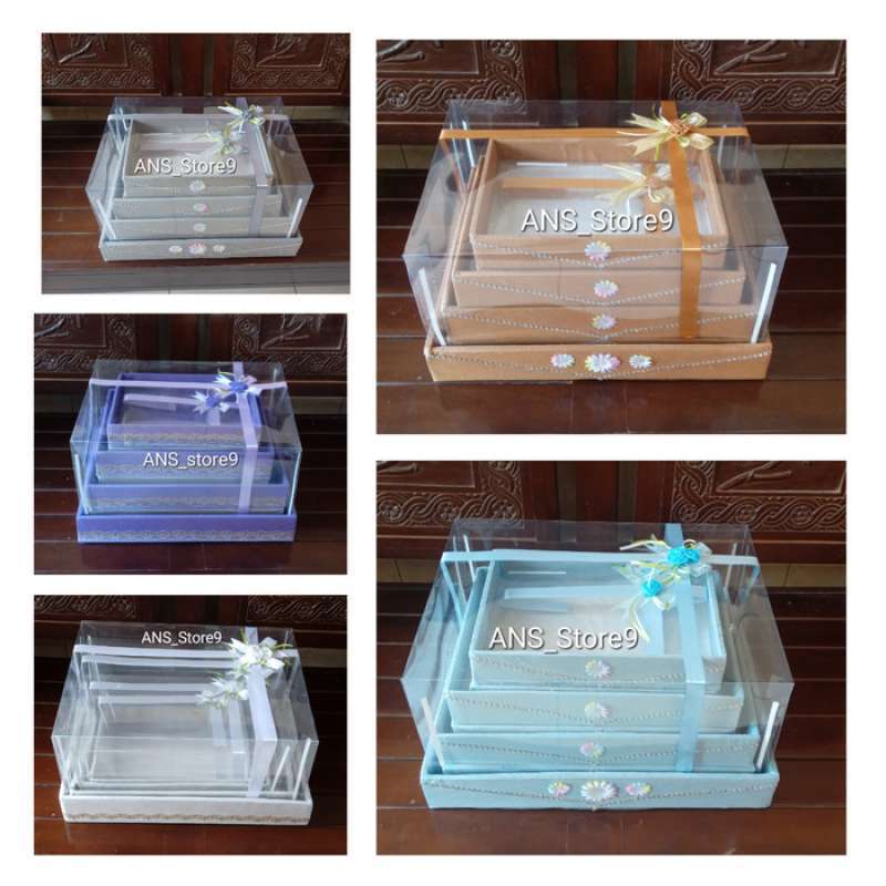 Jual Box Hantaran Seserahan Pernikahan Tutup Mika Isi 4 Box Siku Tile ...