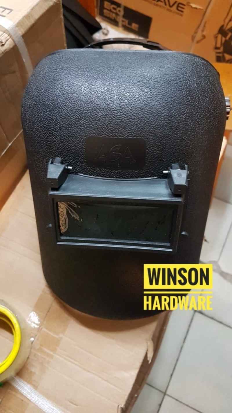 Jual Kedok Las / Helm Las / Topeng Las Kepala Model Putar Hitam Asa Di ...