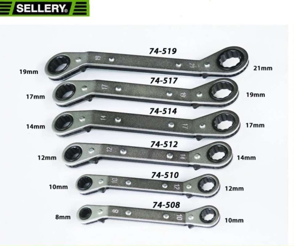 Jual Kunci Ring Ratchet-sellery Offset Ratchet Box Wrench - 12x14 Di ...