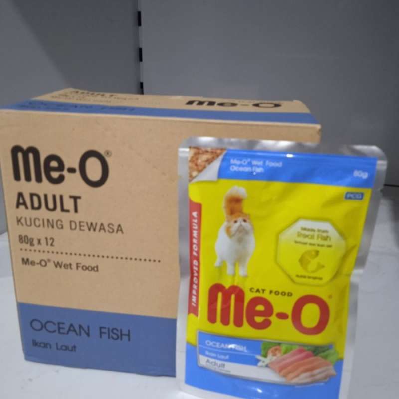 Promo Meo Me-o Pouch Dus Box Isi 12 Sachet Makanan Basah Wet Cat Food ...