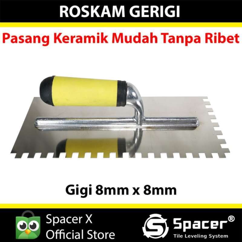 Jual Raskam Gerigi Stainless Gagang Karet Roskam Bergerigi Profesional ...