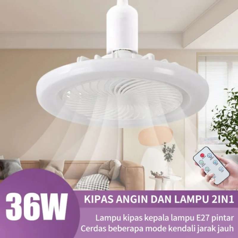 Jual Kipas Angin Lampu 36w Remote Control 2 In 1 Fan & Light 3 Warna ...