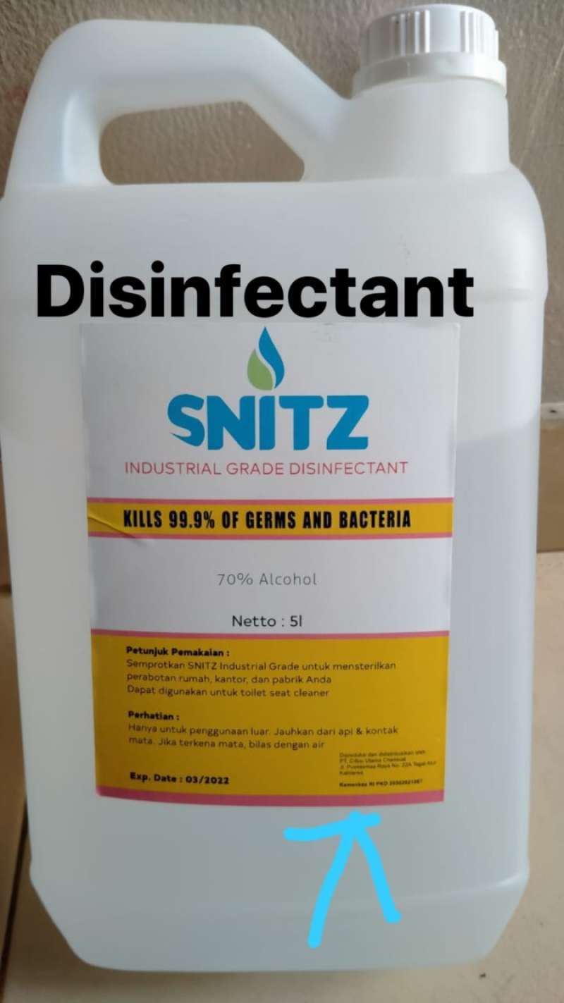 Promo Alkohol / Ethanol 70% Merk Snitz 5 Liter Disinfectant Diskon 23% Di Seller Albeta Store ...