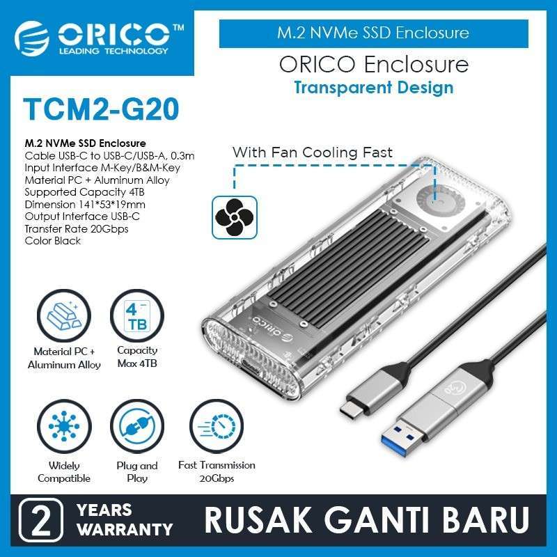 Promo Orico Tcm2-g20 M.2 Nvme Ssd Enclosure Diskon 22% Di Seller Ibos ...