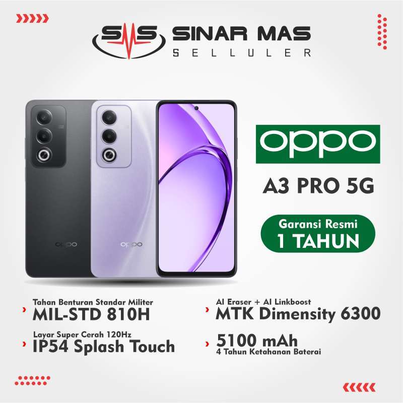 Jual Oppo A3 Pro 5g 8+256gb [+8gb Extended Ram] Original New Garansi ...
