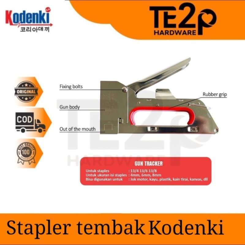 Jual Stapler Gun Tracker Kodenki Alat Staples Jok Sofa Kain Kayu 13/6 ...
