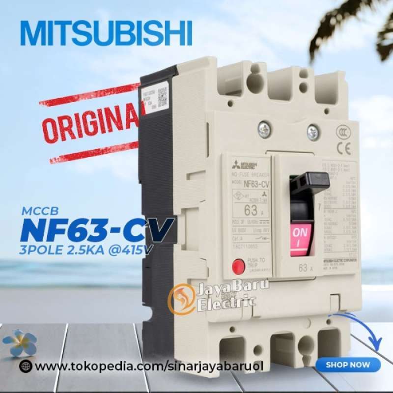Jual Mccb Nfb Mitsubishi Nf63-cv Nf63cv 3p 16a 20a 25a 32a 40a 50a 63a - 20a Di Seller Yama ...