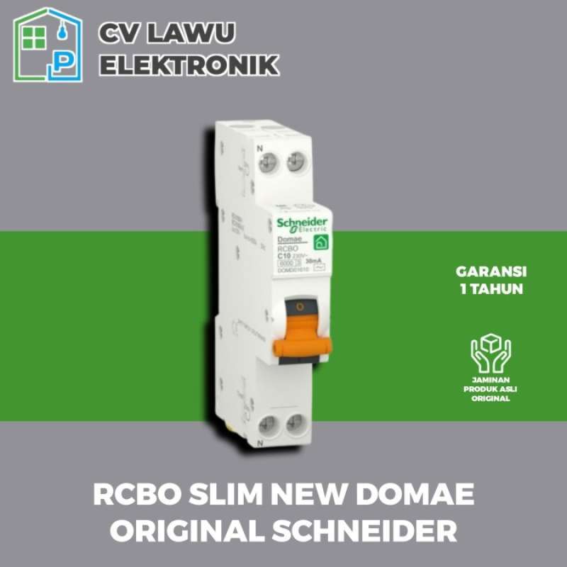 Jual Rcbo Slim Schneider 1p + N 30ma Rccb 1 Phase 6a 10a 16a 20a 25a ...