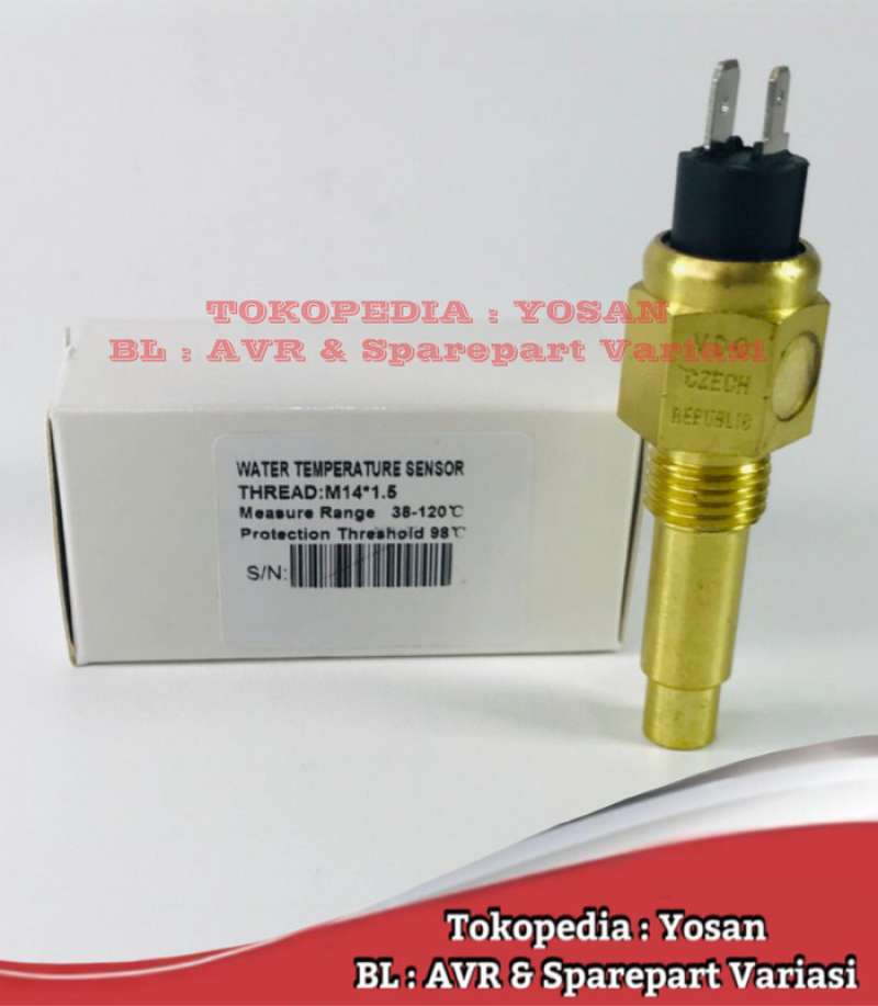 Jual Switch Sensor Water Temperature Sender Temp Air Vdo Drat 14mm ...