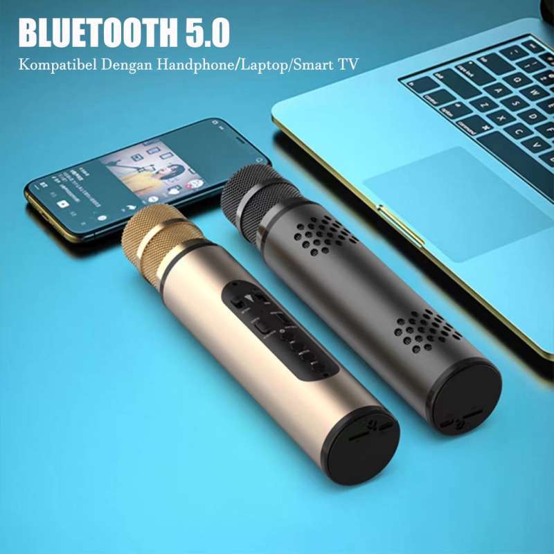 Jual Mic Duet Bluetooth Mic Karaoke Wireless Q6 Portable Ktv Microphone ...
