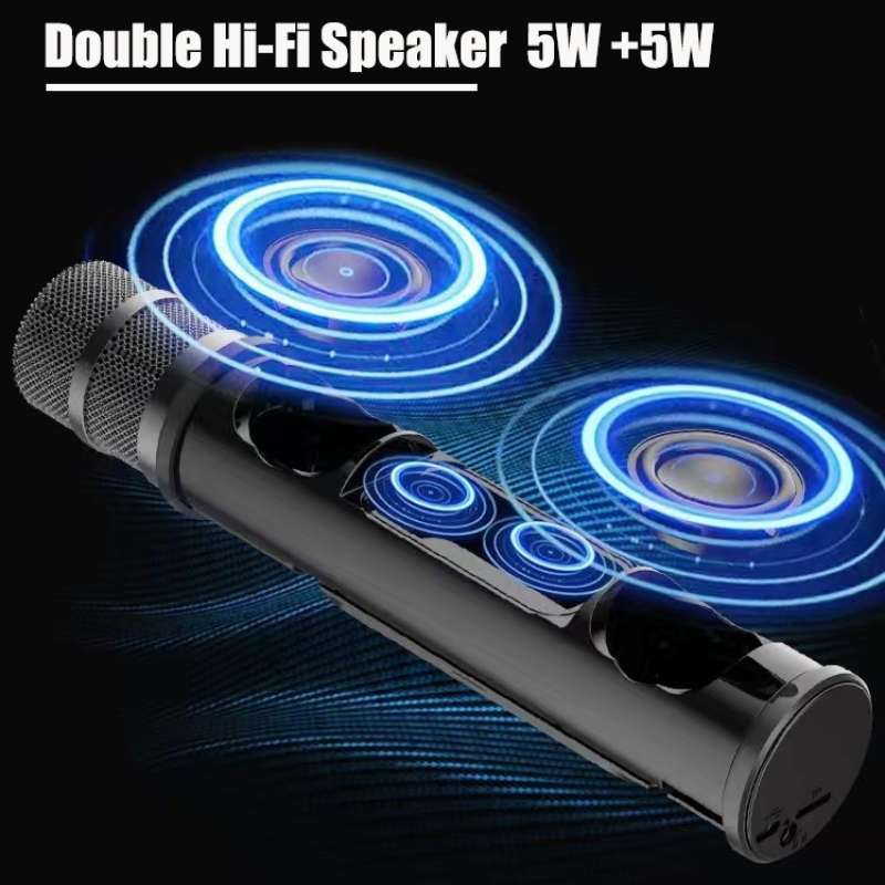 Jual Mic Duet Bluetooth Mic Karaoke Wireless Q Portable Ktv Microphone Bluetooth Di Seller