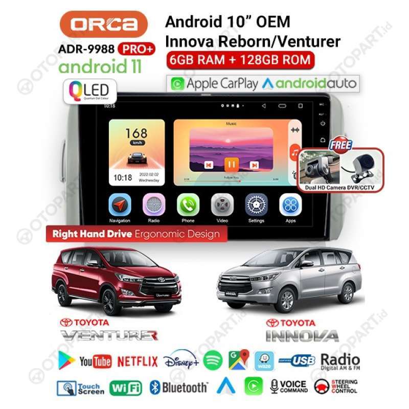 Promo Head Unit Innova Reborn Orca 9988 Pro Plus Android Auto Car Play ...