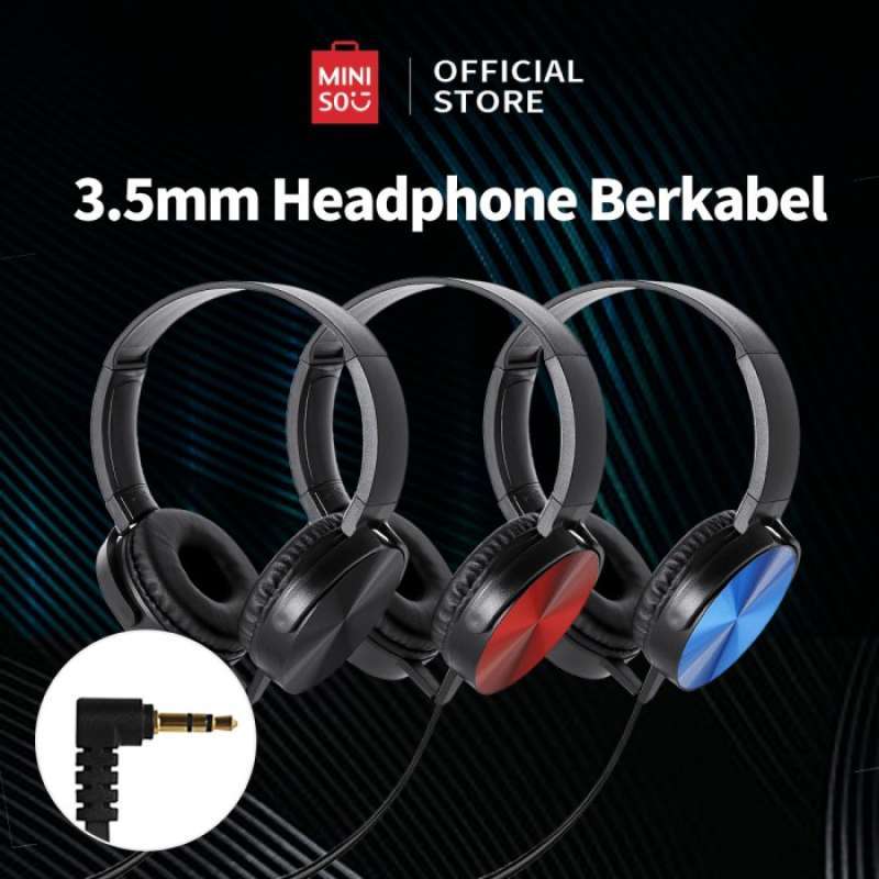 Promo Miniso Headband Wired Headset With Microphone, 3.5mm Jack Model:k ...
