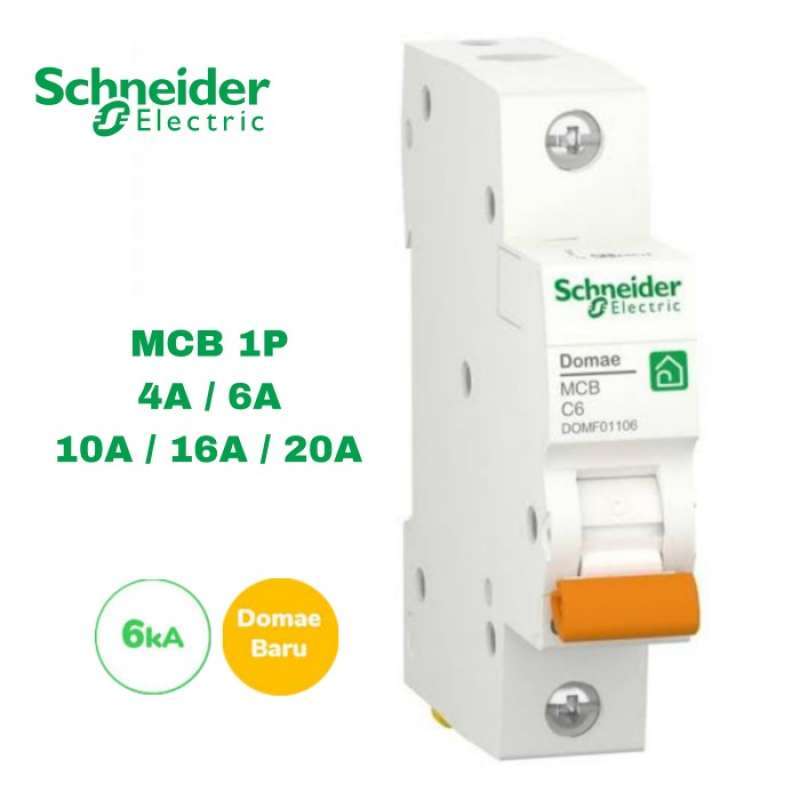 Jual Schneider Mcb Domae 6ka 1p Phase (4a, 6a, 10a, 16a, 20a Ampere) - 20 A Di Seller Aghanim ...