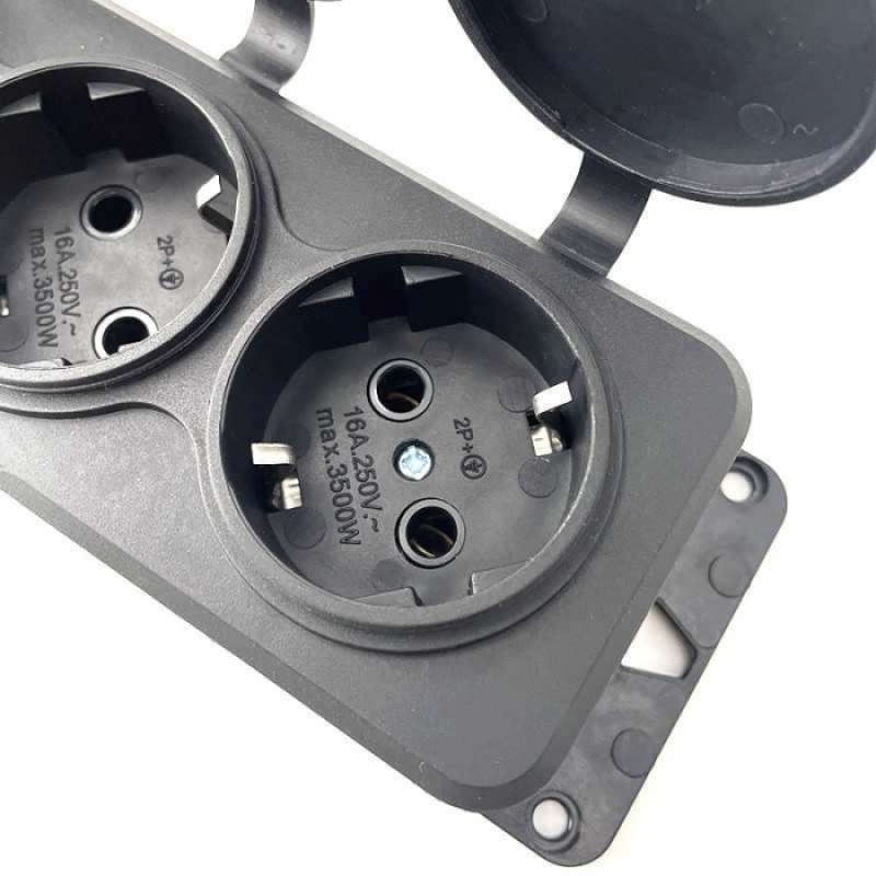 Jual Stop Kontak Anti Air 4 Lubang Ip54 Steker Terminal Colokan Listrik ...