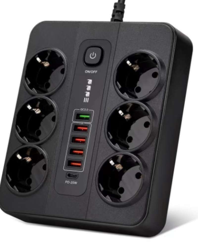 Jual Power Socket Electric Se6403 4 Usb 6 Colokan - Q8 Putih Di Seller Aghanim - Cengkareng ...
