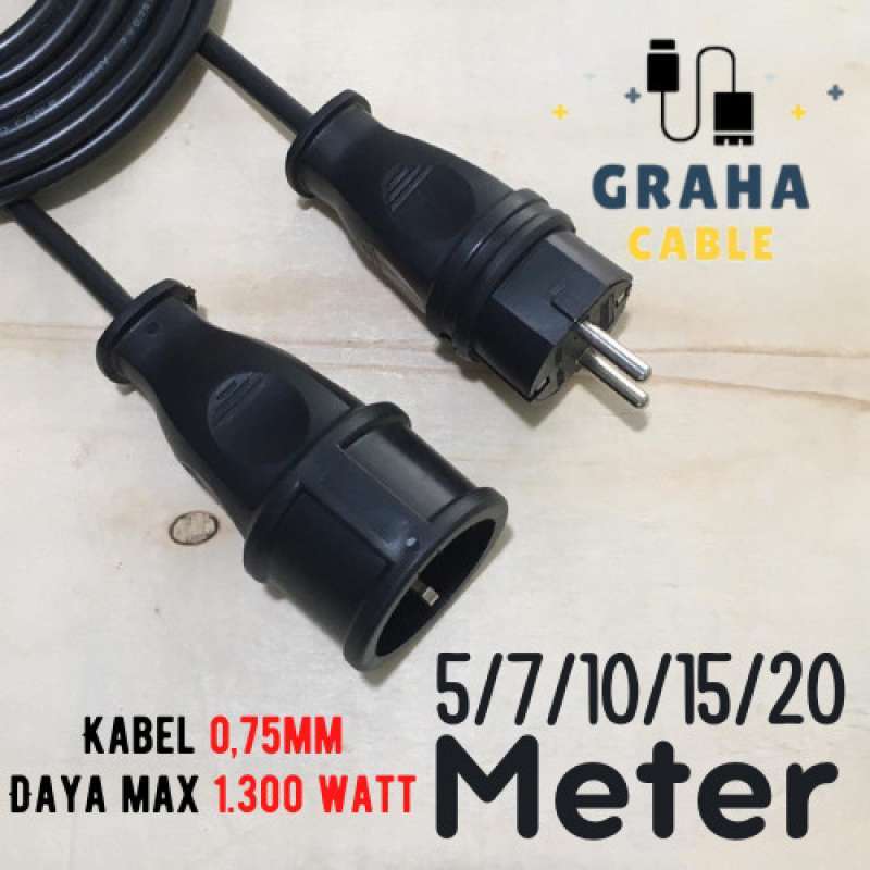 Jual Sambungan Kabel Listrik (extension) 5/7/10/15/20 Meter - 10 Meter ...