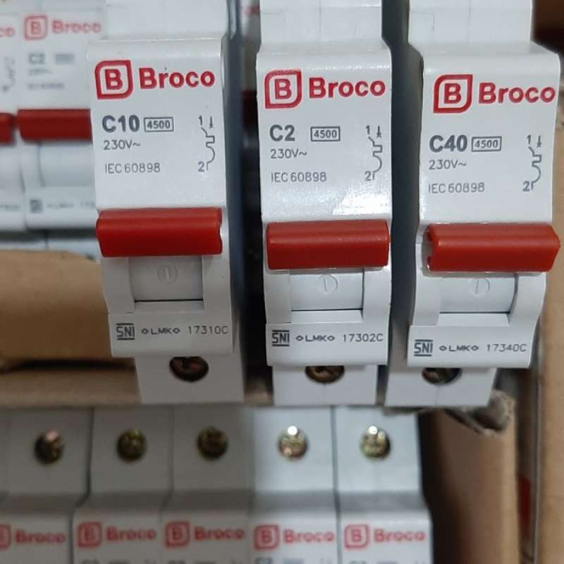 Jual Mcb Broco 1 Phase 2a, 4a, 6a, 10a, 16a, 20a, 25a, 32a,40a Sni Ori - 6a Di Seller Shin Store ...