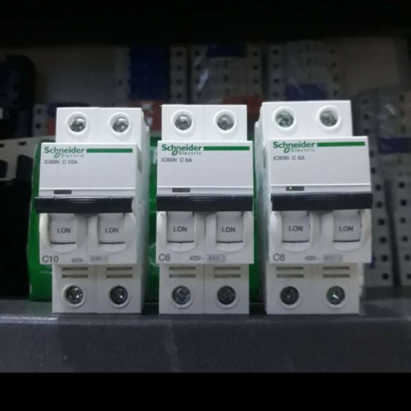 Jual Mcb Ic60n Schneider 2p 6a,10a,16a,20a,25a,32a,40a,50a,63a 2 Phase 6ka - 10a Di Seller Shin ...