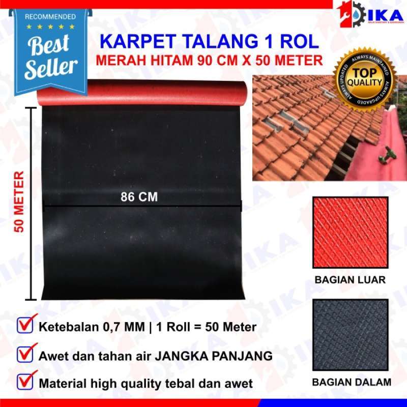 Jual Karpet Talang Air /roll 90cm Merah-hitam Produksi Pabrik Pjg 50 ...