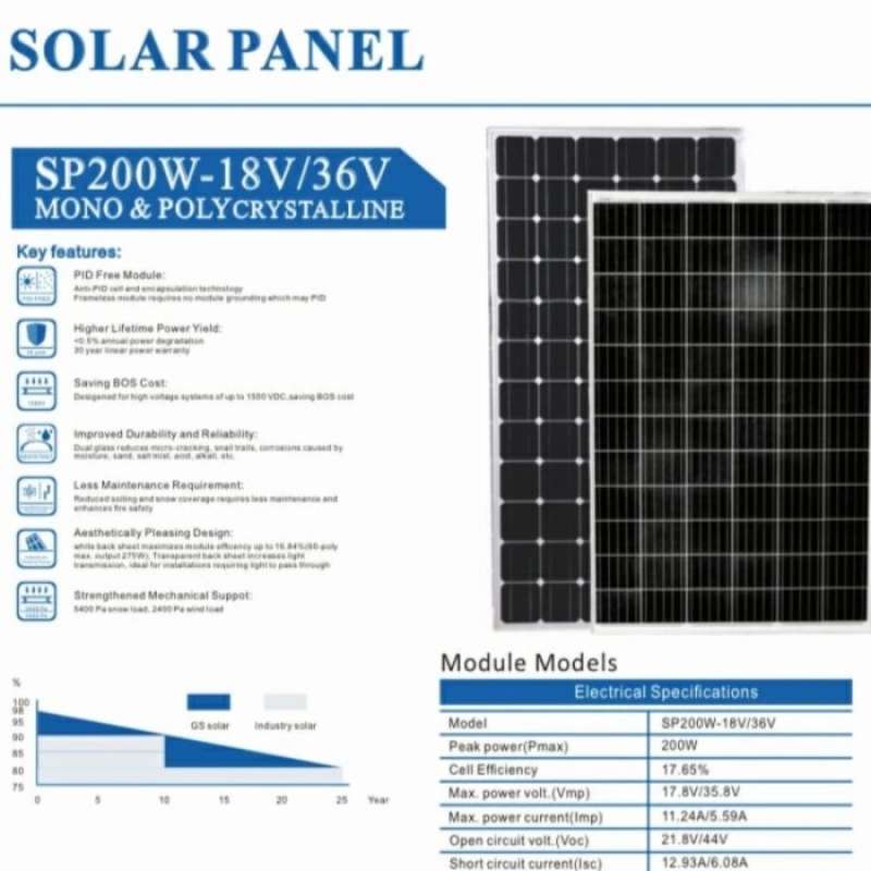 Jual Solar Panel Surya Cell Module St Solar Stc Stec 200wp 200 Wp Poly ...