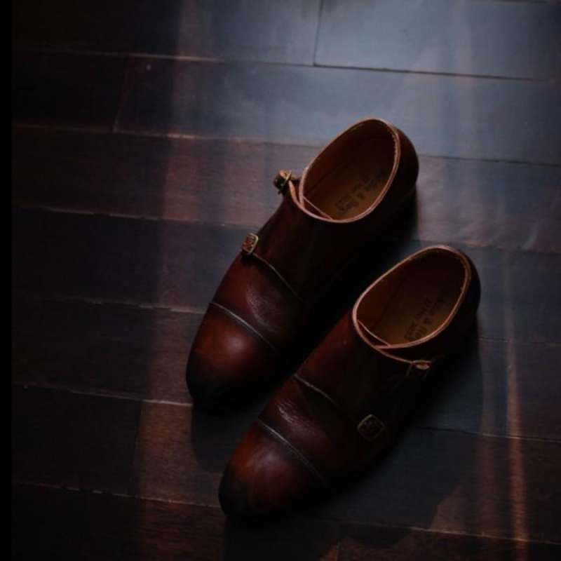 Jual Sepatu Kulit Monk Pria Koku Footwear Edward Classic Lorenzo Patina ...
