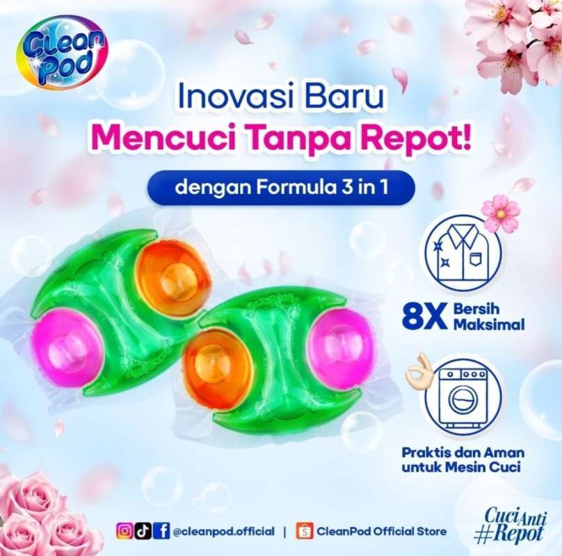 Promo Cleanpod Twin Pack Of Pink Romance Laundry Pod Detergent ...